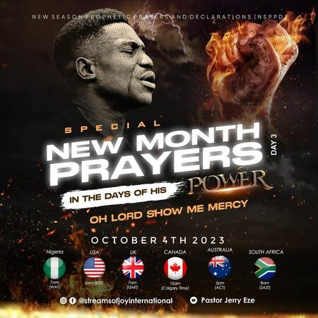 NSPPD | SPECIAL NEW MONTH PRAYERS FOR OCTOBER - DAY 3 [OH LORD SHOW ...