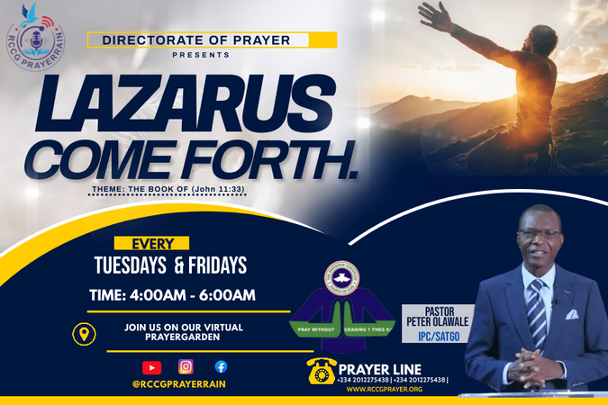 RCCG INTERCONTINENTAL PRAYERRAIN | LAZARUS COME FORTH || PRAYERRAIN LIVE